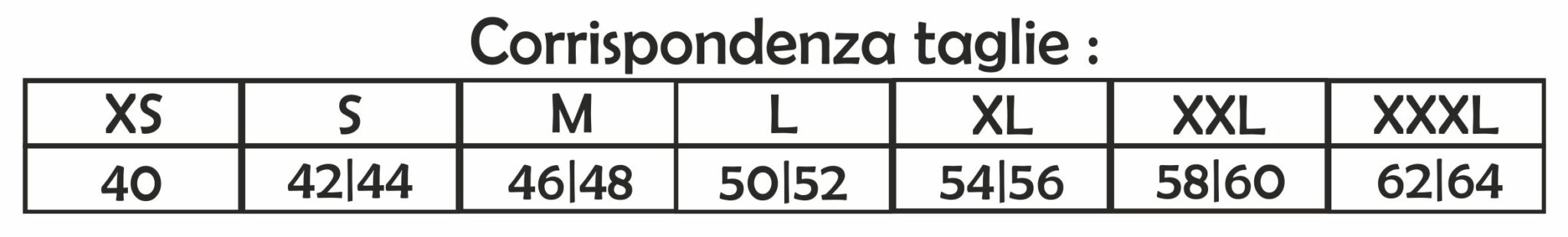 Guida alle taglie - Dandy Company